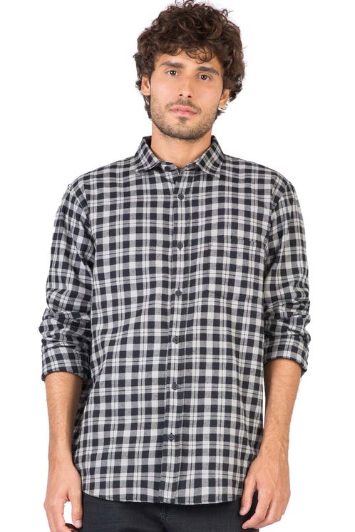 Camisa Masculina - Camisa de Botão de Manga Longa e Curta | Taco