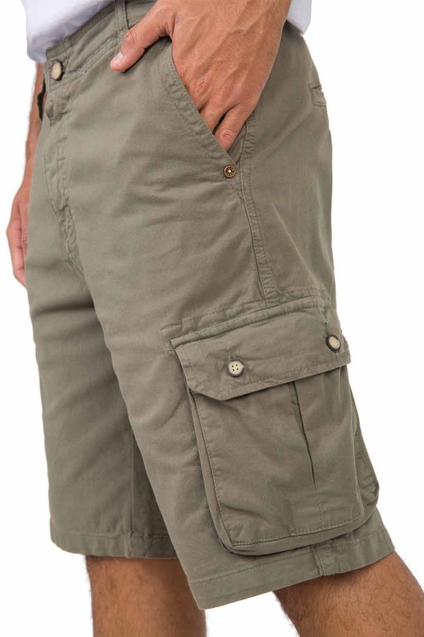 Bermuda Cargo Flex Verde Militar - Taco