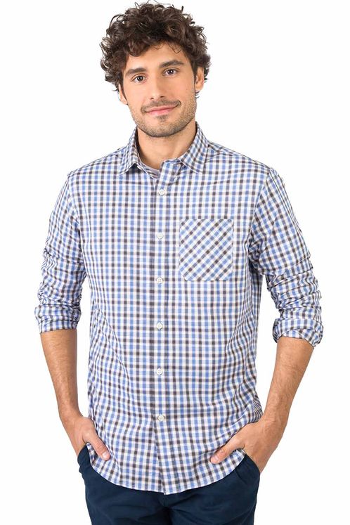 Camisa Masculina - Camisa de Botão de Manga Longa e Curta | Taco