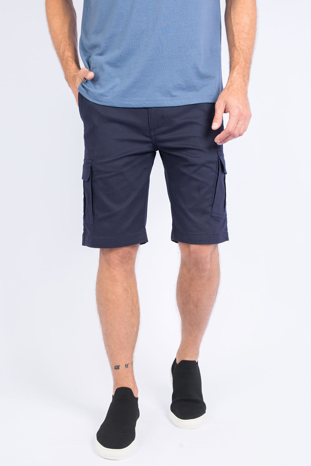 Bermuda Cargo Flex Azul Marinho - Taco