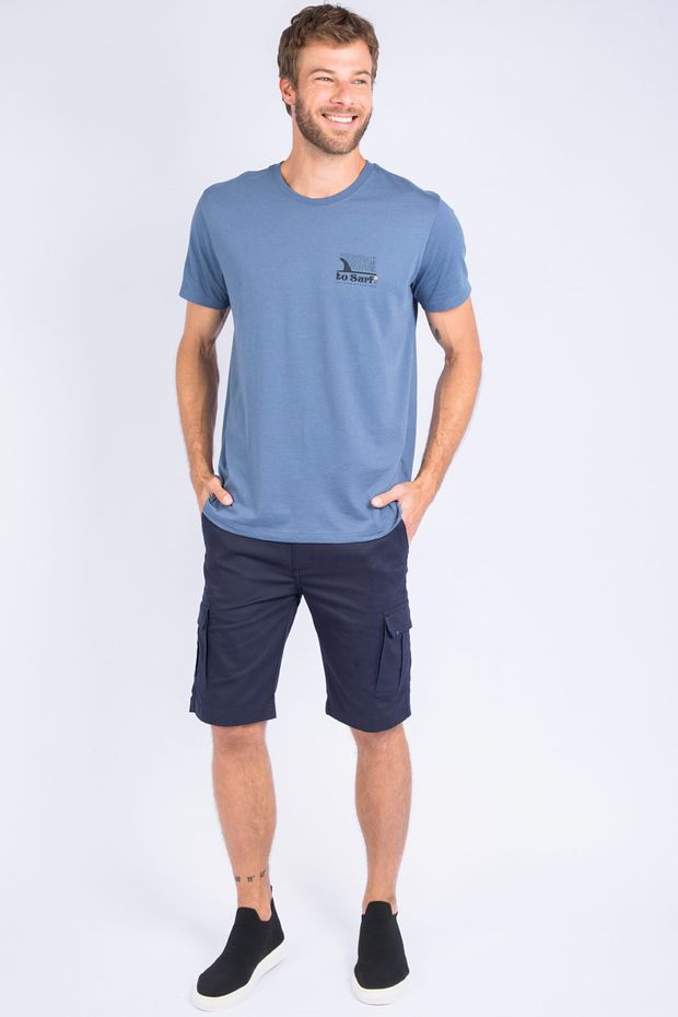 Bermuda Cargo Flex Azul Marinho - Taco