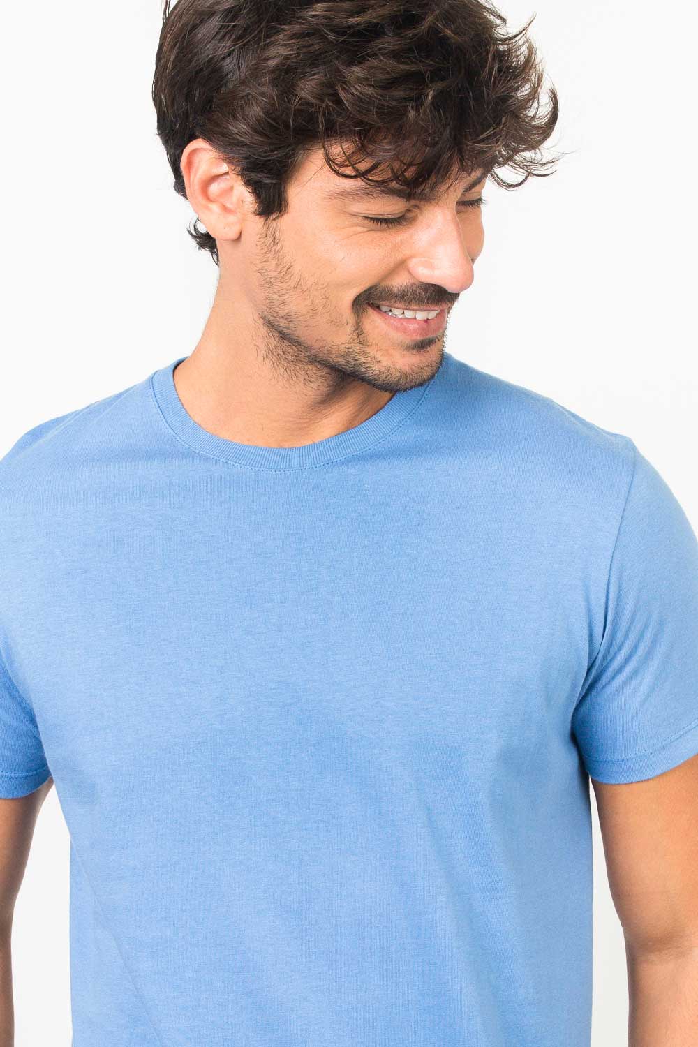 T-Shirt Básica Premium Fit Azul Claro - Taco